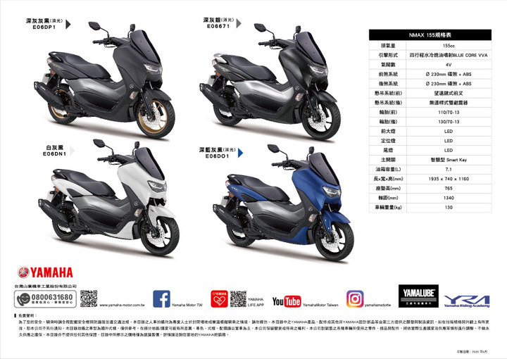 [IN新聞] Yamaha正式引進2020年式「NMAX 155」 即日起開始預購。 - Bike IN 機車資訊網